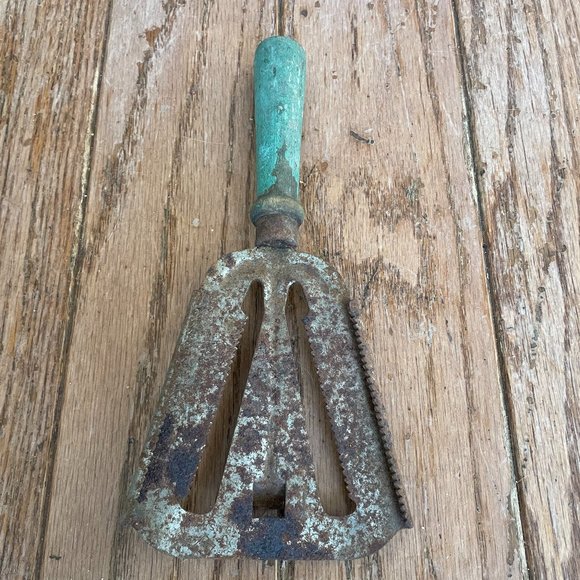 Vintage | Kitchen | Vintage Antique Wooden Handle Heavy Duty Kitchen ...